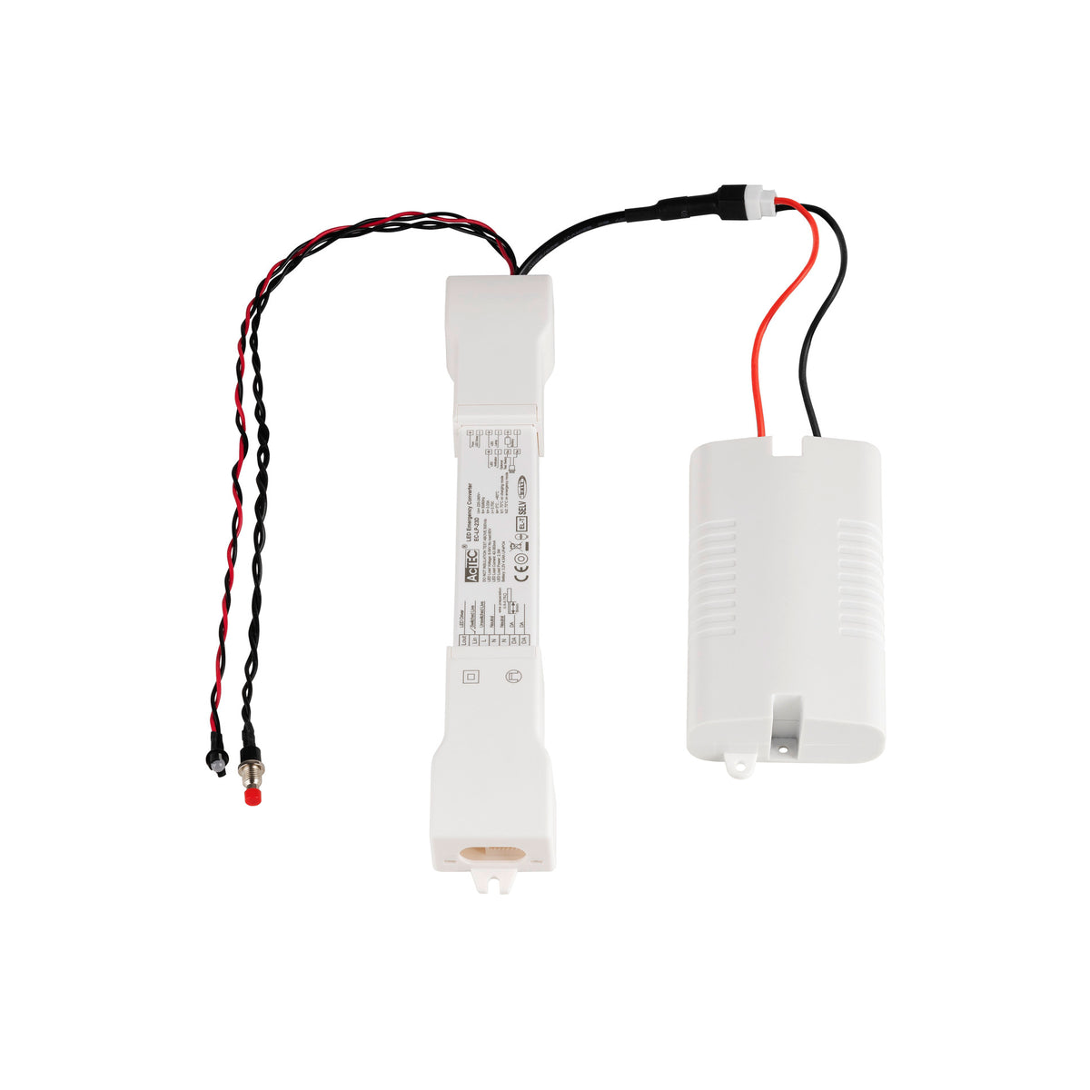 Emergency lighting element, incl. rechargeable battery, status display ...