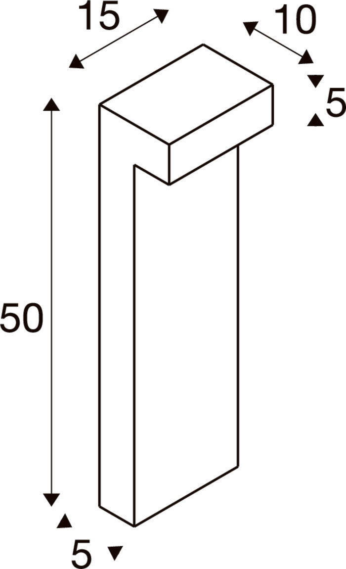 L-LINE OUT 50 FL POLE, Outdoor LED free-standing light horizontal anth ...