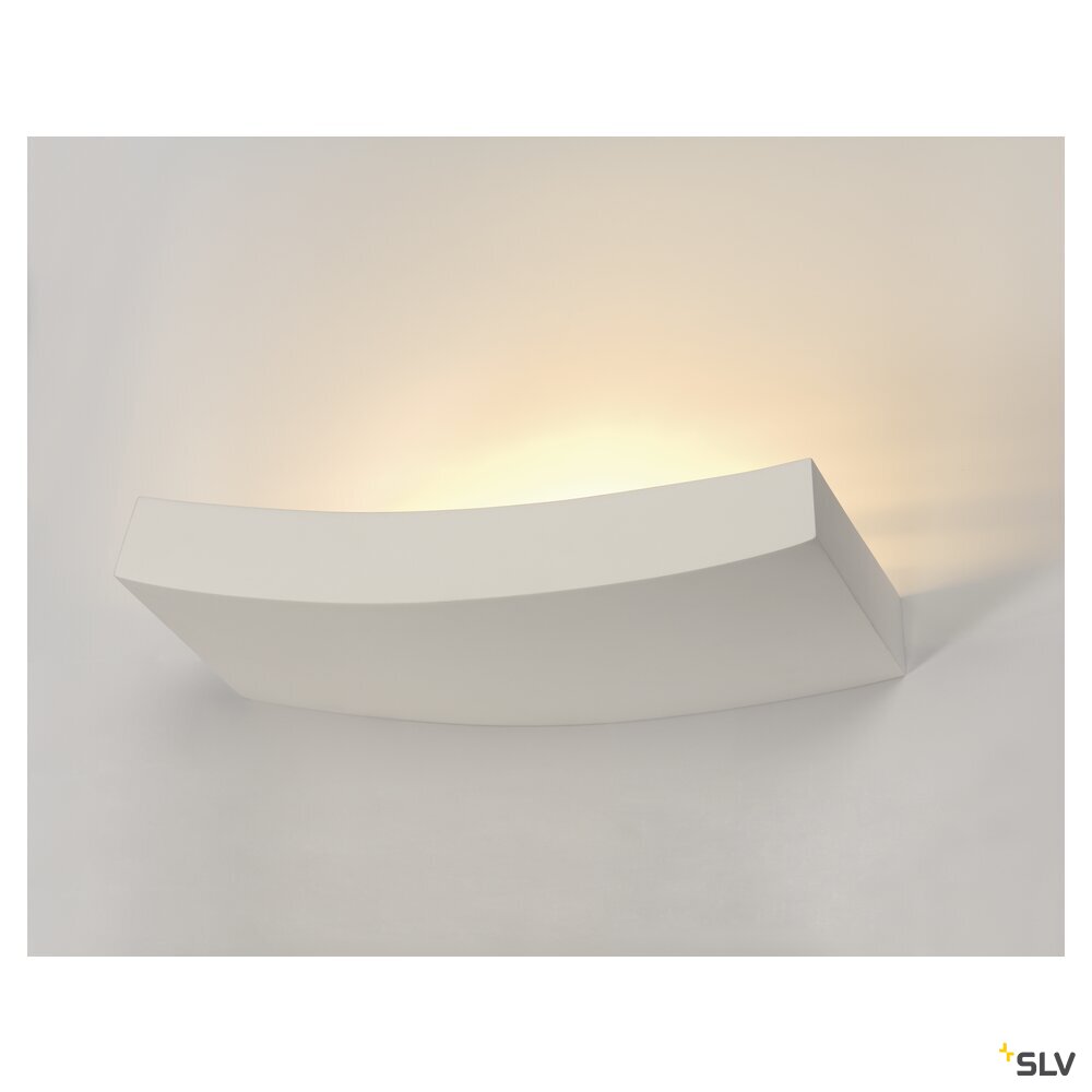 PLASTRA 102 CURVE, wall light, white plaster, QT-DE12, max. 100 W ...