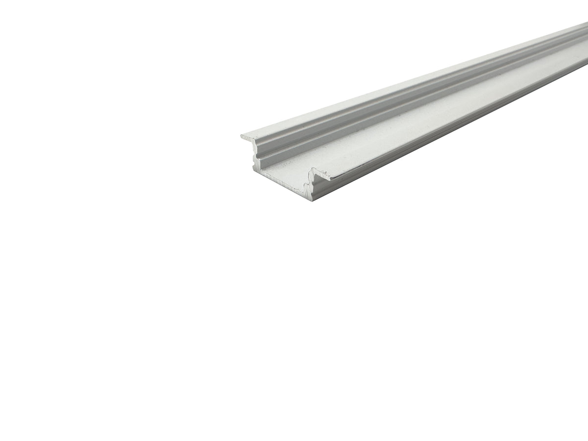 1 Metre Shallow Recessed White Aluminium Profile, 7x25 mm — Intalite UK