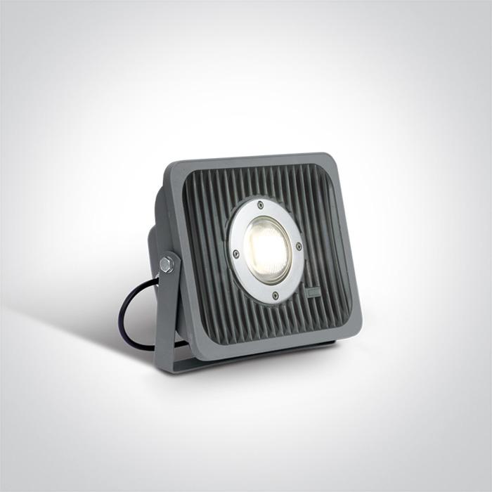 GREY FLOOD LIGHT COB LED 50W CW IP65 AC100-240V — Intalite UK