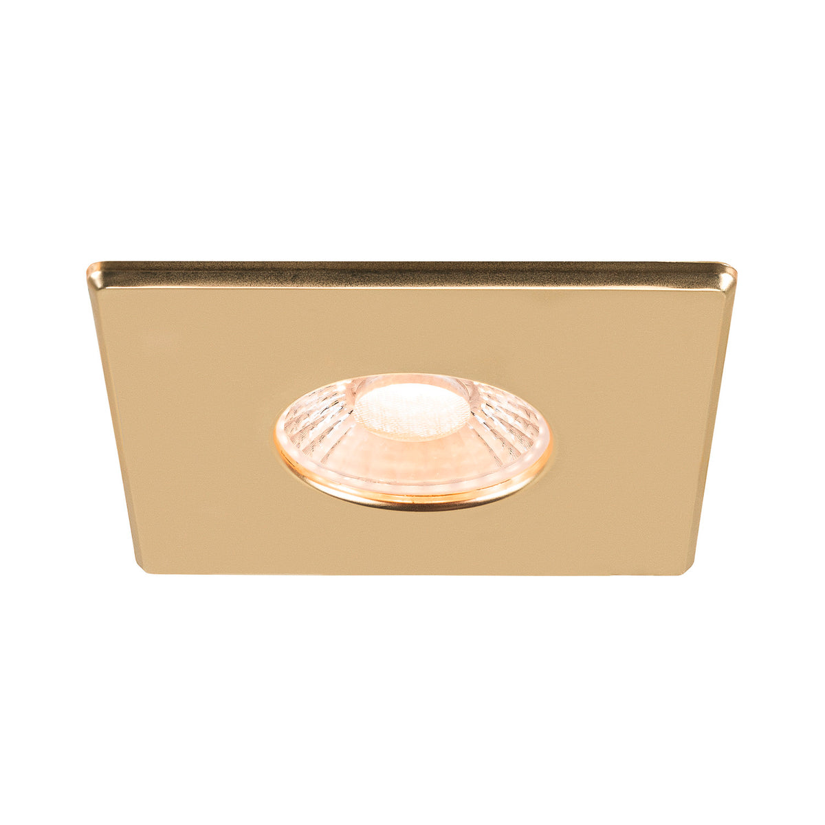 UNIVERSAL DOWNLIGHT cover, for downlight IP65, square, gold matt ...